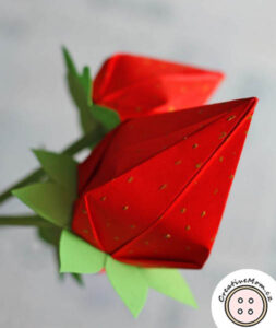 DIY Origami Strawberry - The Creative Mom