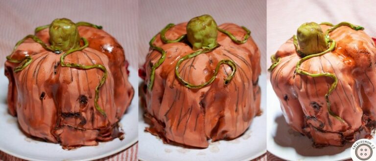 Zombie Pumpkin Cake - The Creative Mom